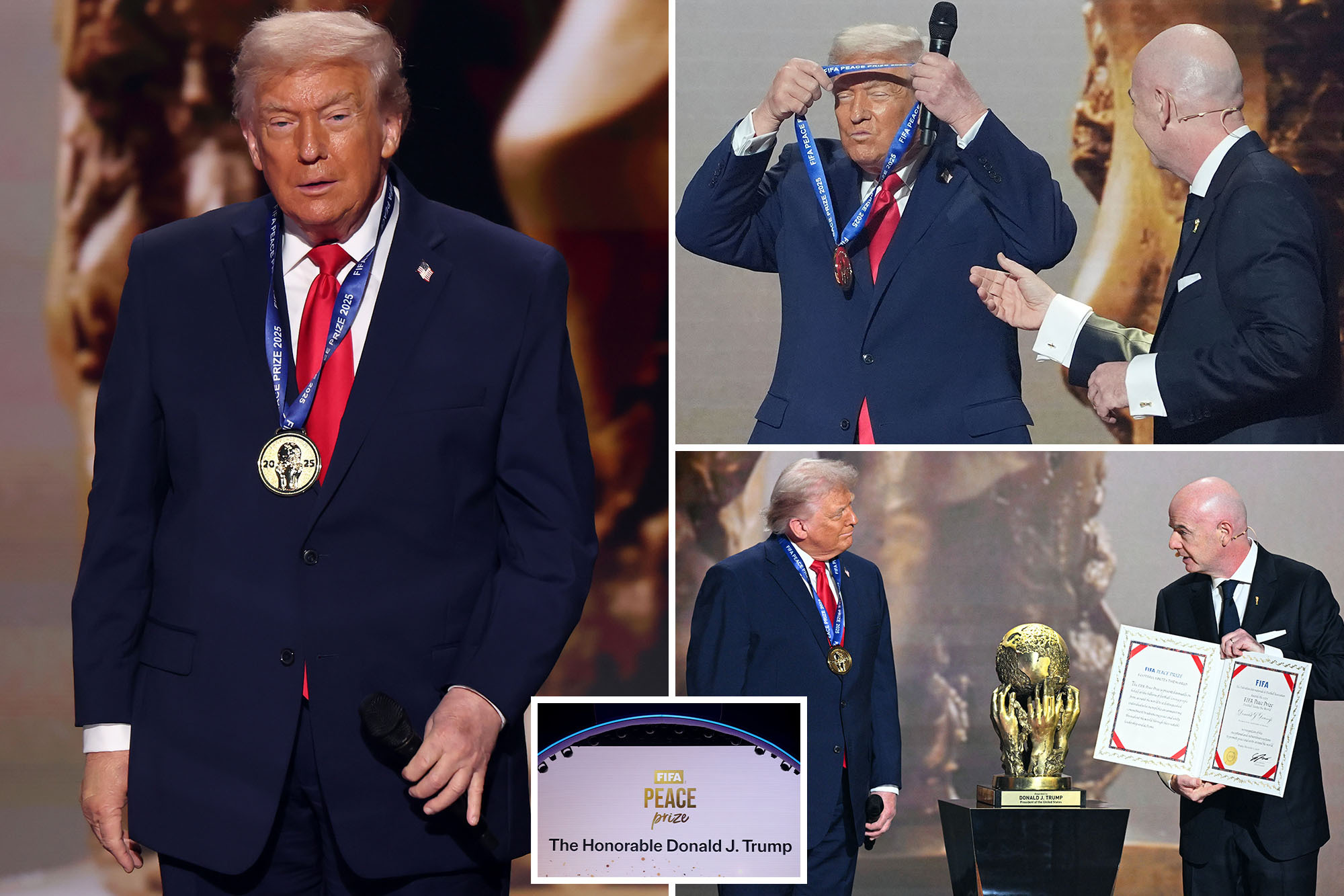 President Trump honored as 'very first winner' of FIFA Peace Prize at ...