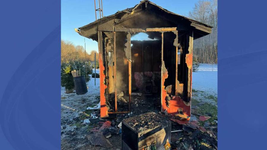 Fire at Christmas tree farm in Trumbull County