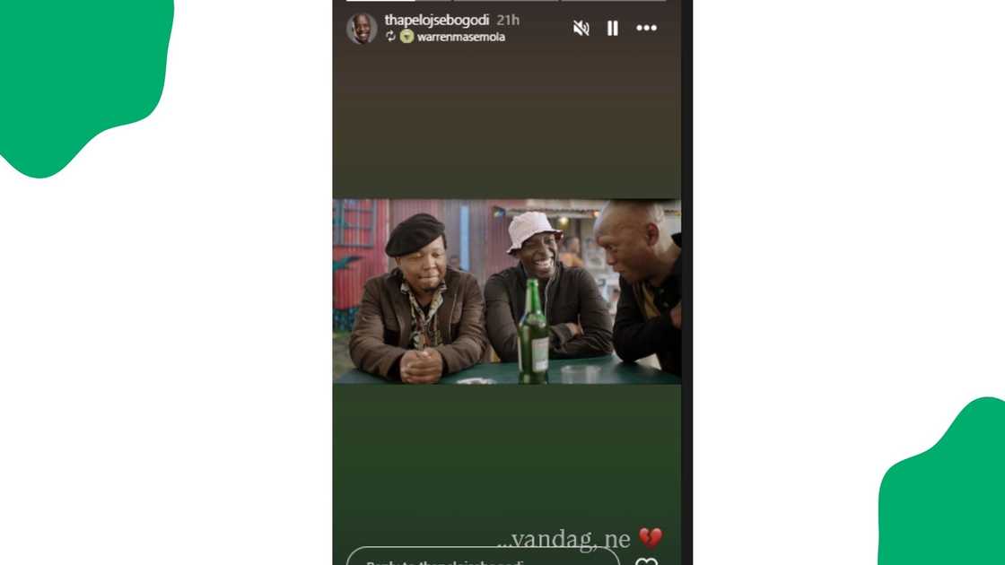 Photo: Actor Thapelo Sebogodi misses 'The River' co-star Presley ...