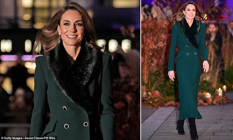 Princess of Wales leads the stars as they arrive for Christmas carol ...