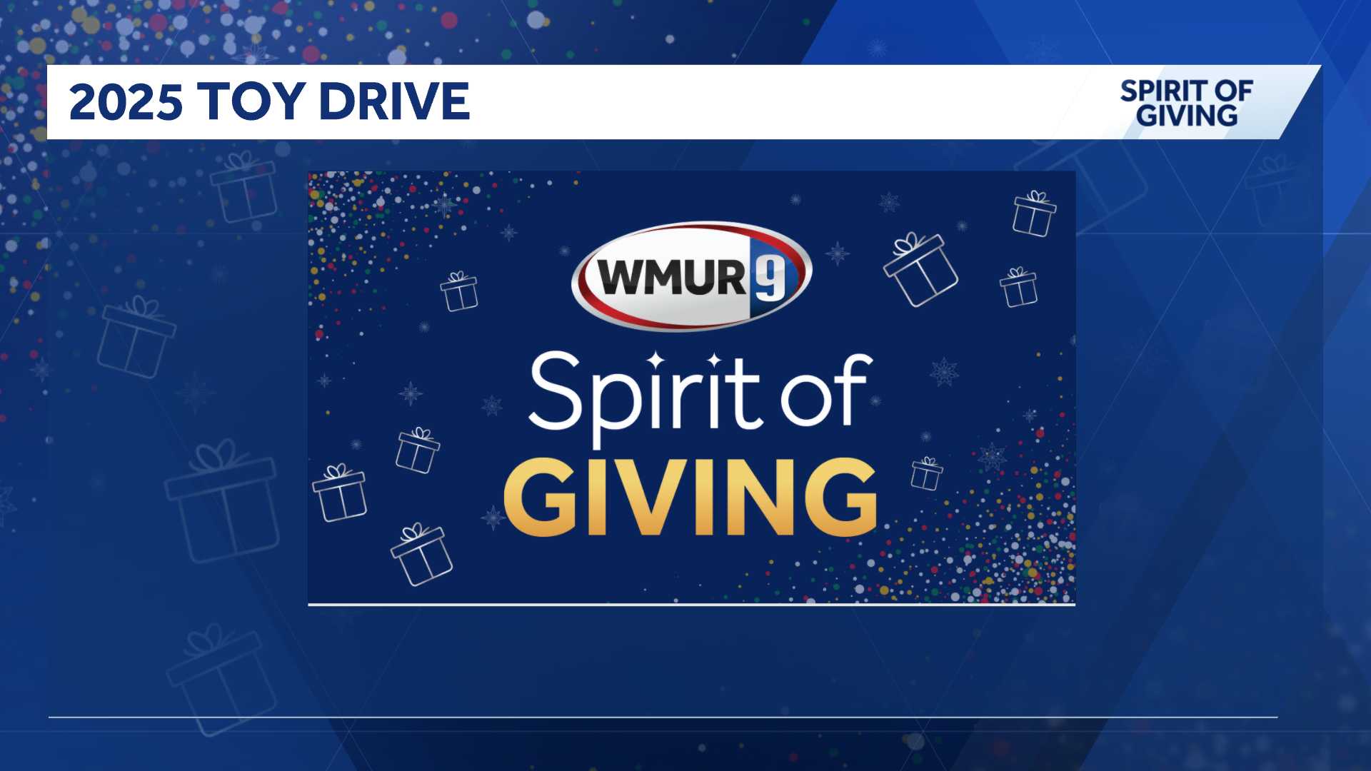 2025 Spirit of Giving Toy Drive held at WMUR studios