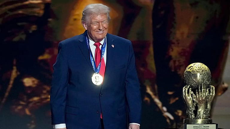 Donald Trump awarded inaugural FIFA peace prize during 2026 World Cup draw