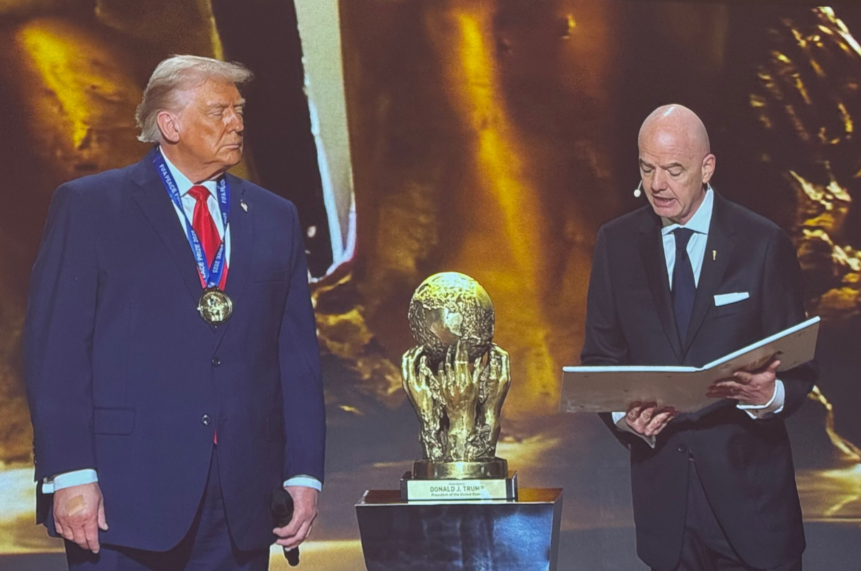US President Donald Trump receives FIFA Peace Prize
