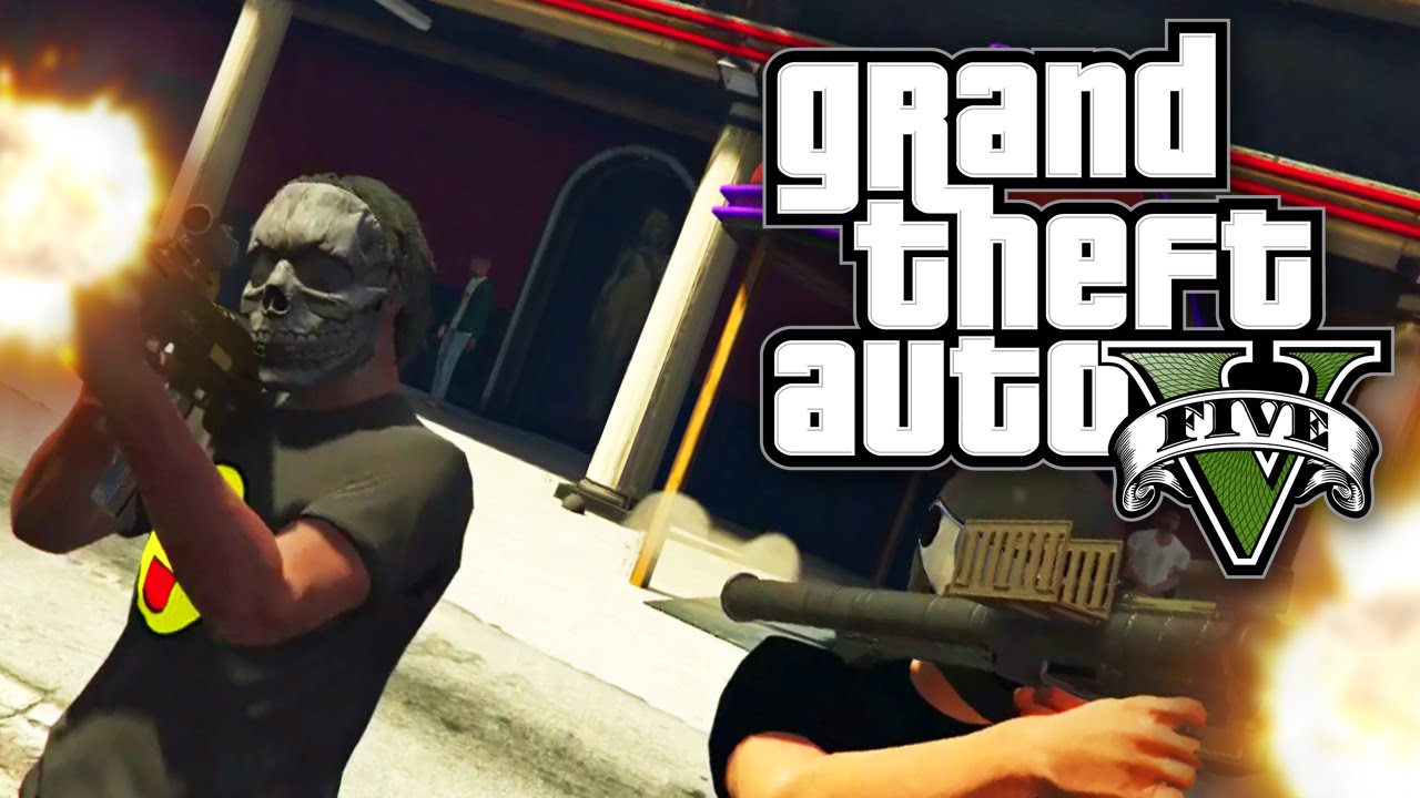 GTA 5 challenge - gun game at the strip club! (GTA V online)