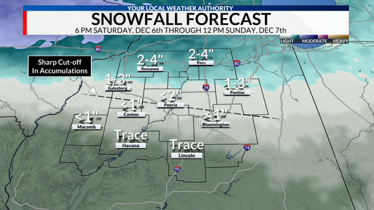 Light snow and freezing rain expected Saturday night