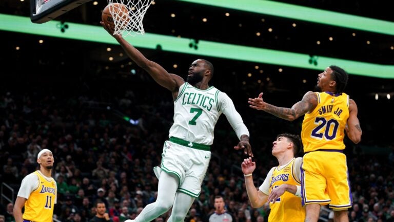 Without LeBron James and Luka Doncic, Celtics-Lakers somehow felt like ...