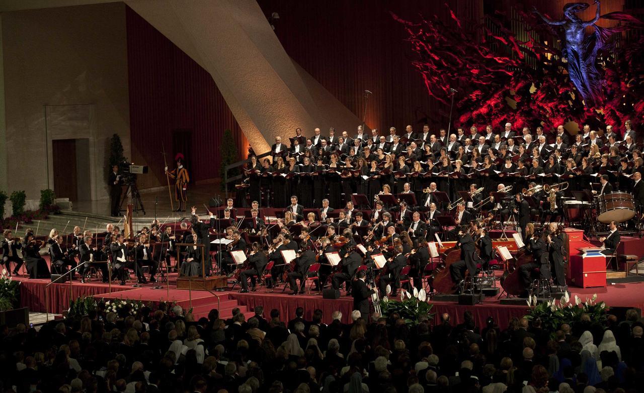 L’orchestra Cherubini e il maestro Muti dal Papa