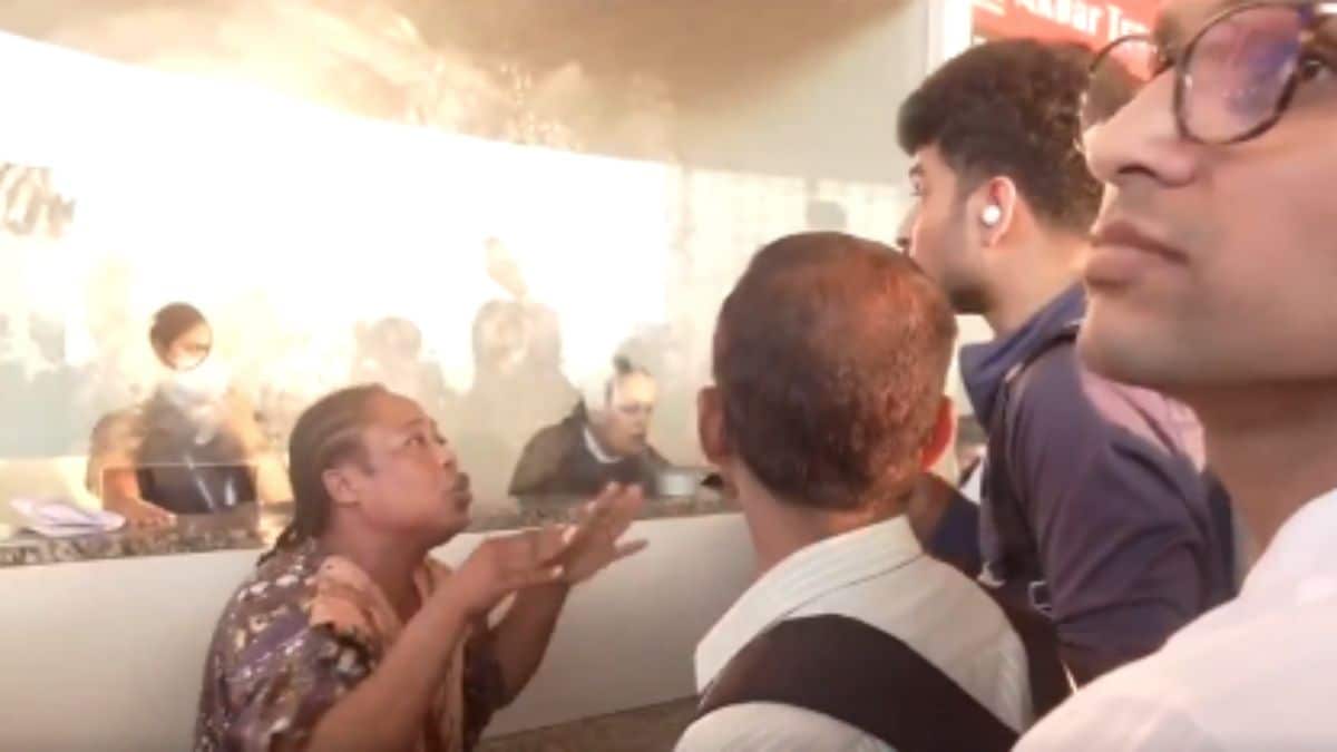 Video: Foreigner loses cool, climbs atop IndiGo counter amid flight chaos