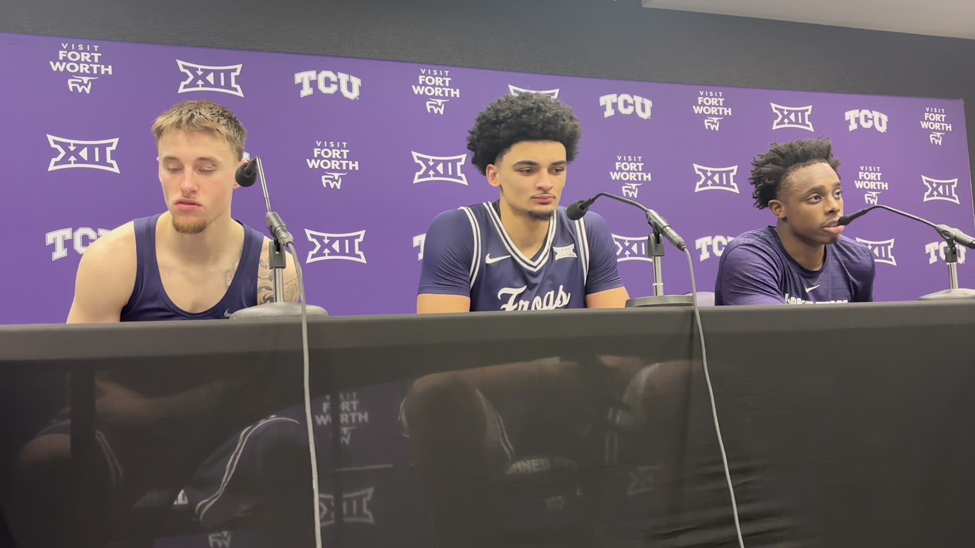 Brock Harding, David Punch, and Jayden Pierre talk TCU loss to Notre Dame