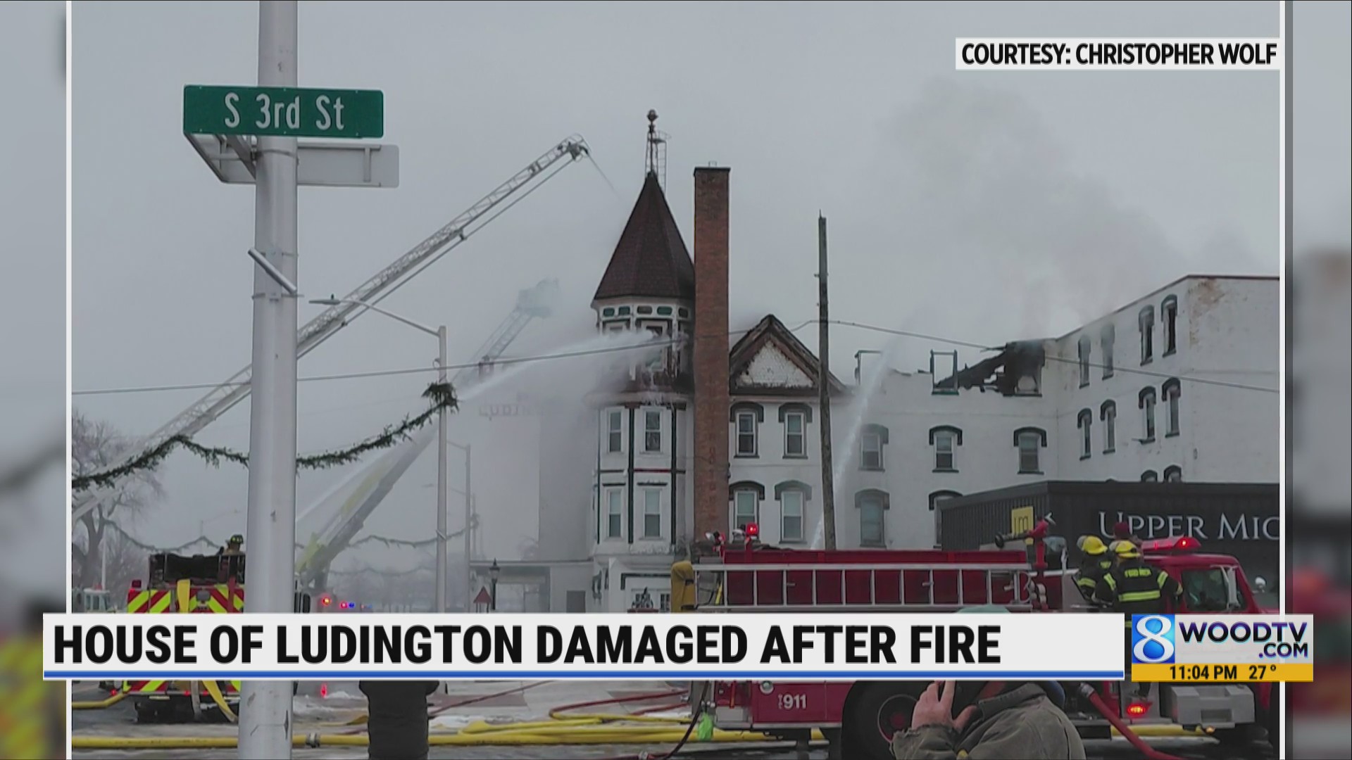 Historic UP hotel damaged in large fire