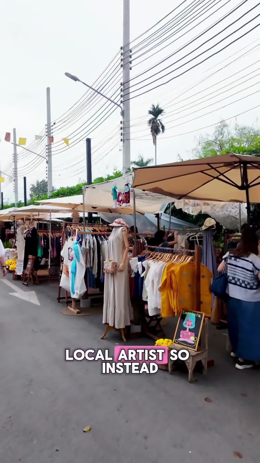 Easily Chiang Mai’s coolest market 😎🇹🇭 at Jing Jai Market!