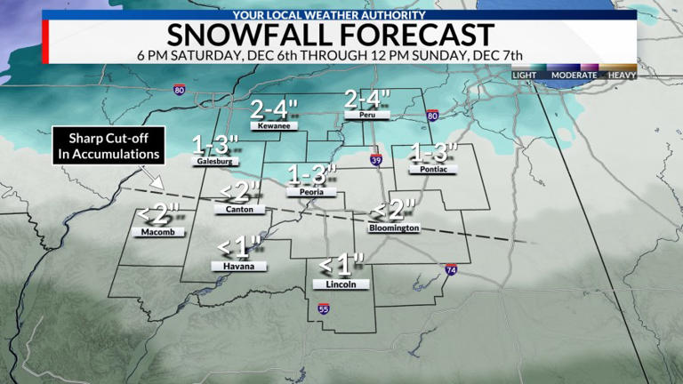 Snow forecast: Another round of light snow expected Saturday night