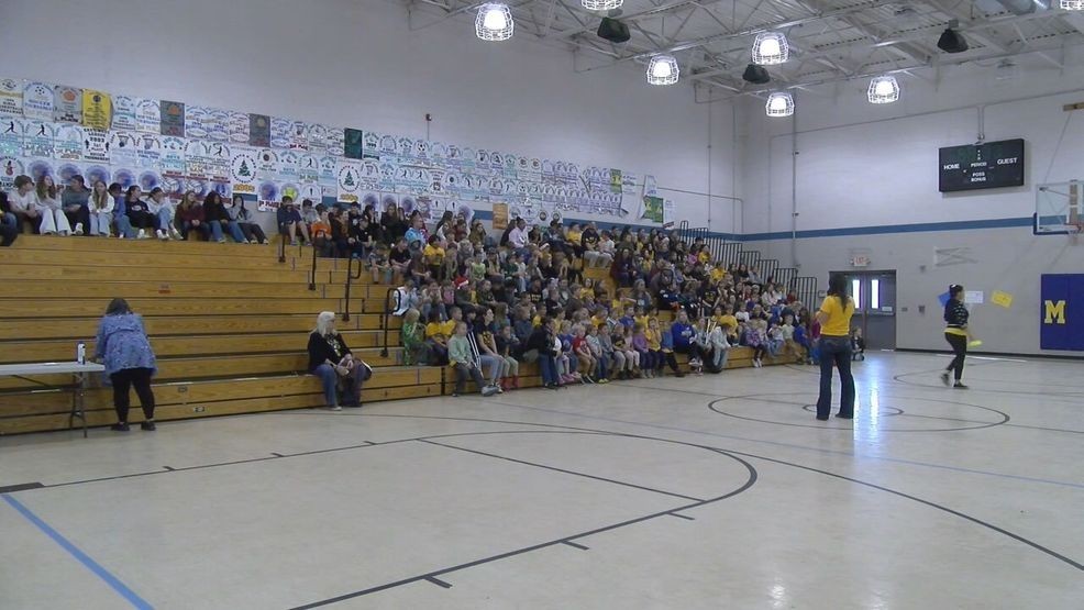 Principal taped to wall as students celebrate fundraising success at ...