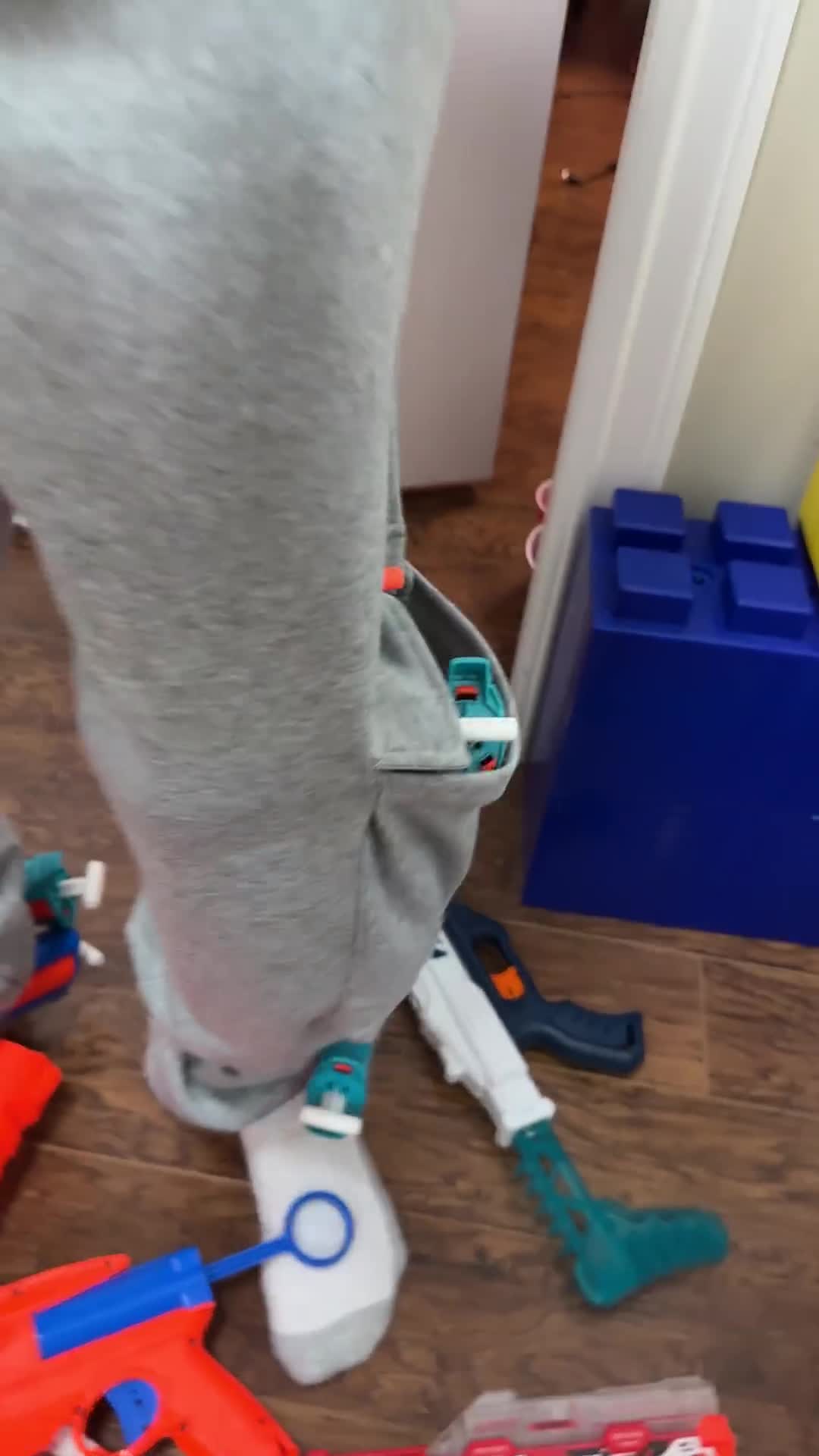 How many NERF GUNS can he carry?