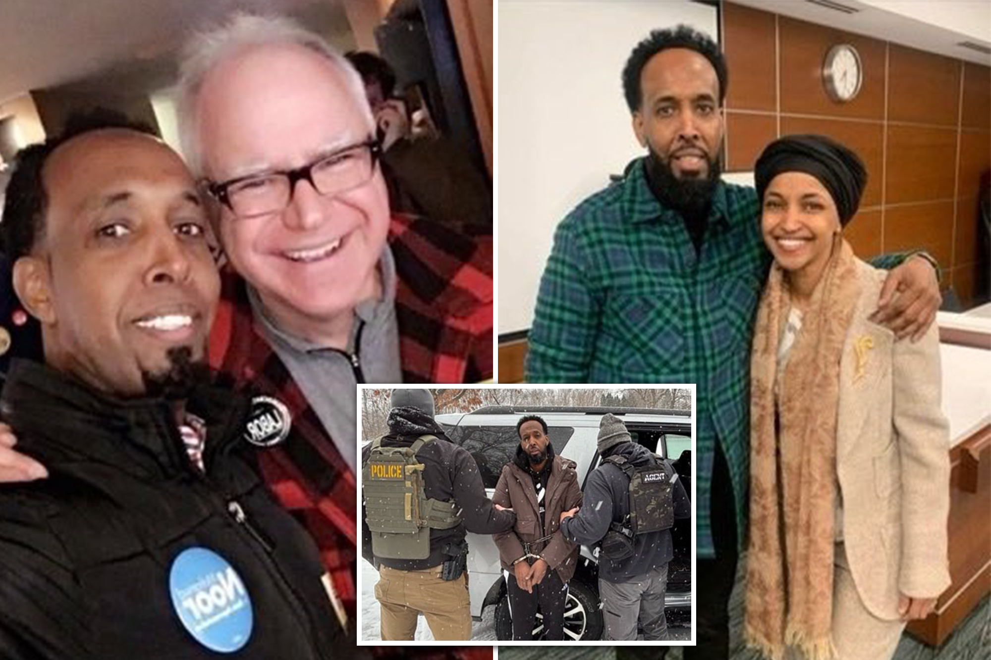 Somali illegal migrant fraudster photographed with Minnesota Gov. Tim Walz, Rep. Ilhan Omar