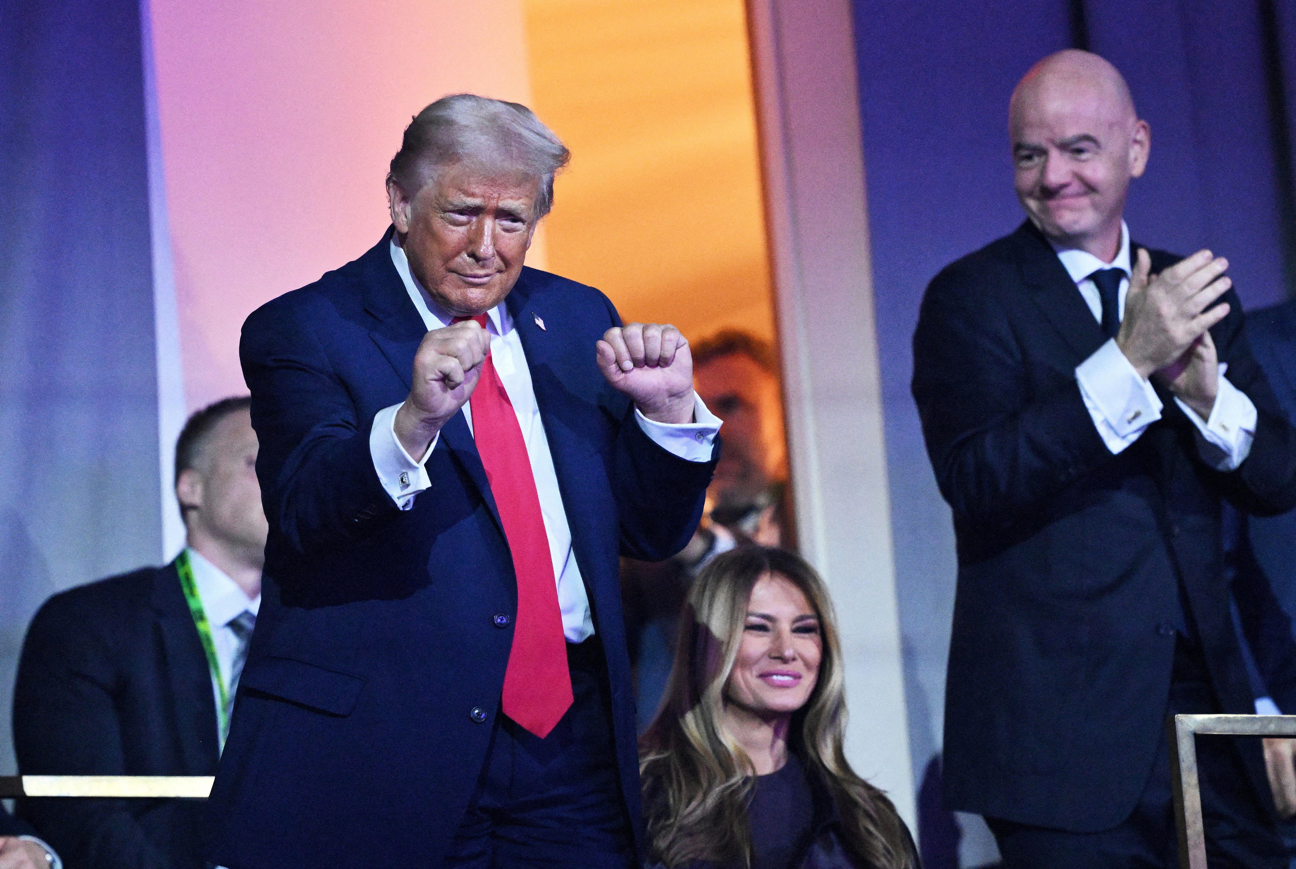 See photos of President Trump's appearance at the World Cup drawing