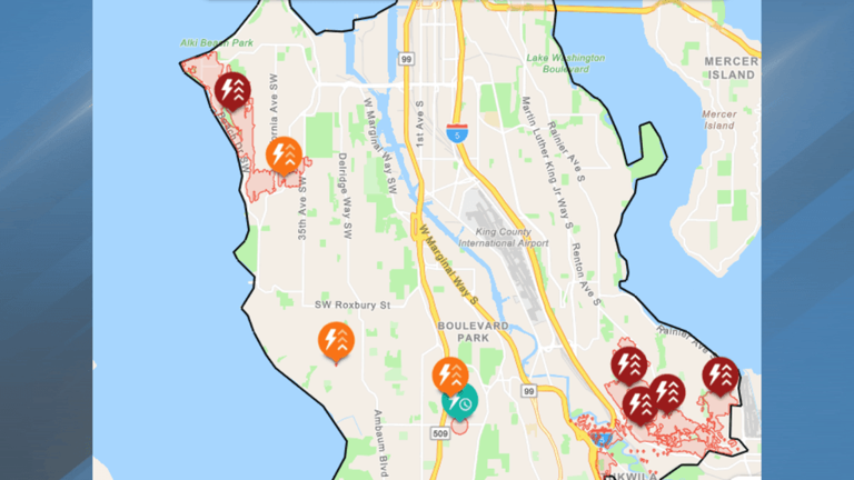 Power fully restored after high winds cause outages in Seattle Friday night