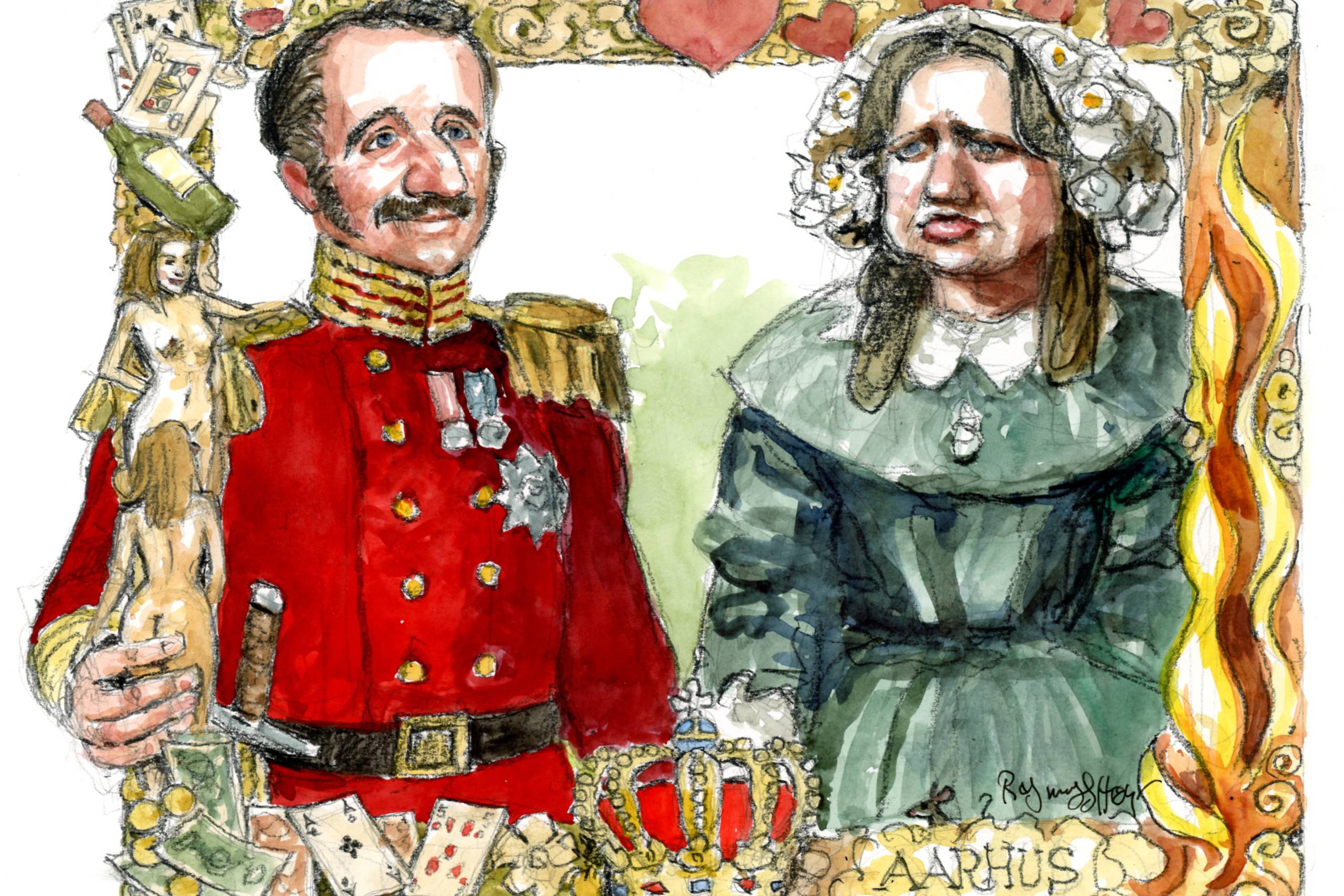 Ferdinand havde begrænsede evner i kortspil, men fruen bakkede ...