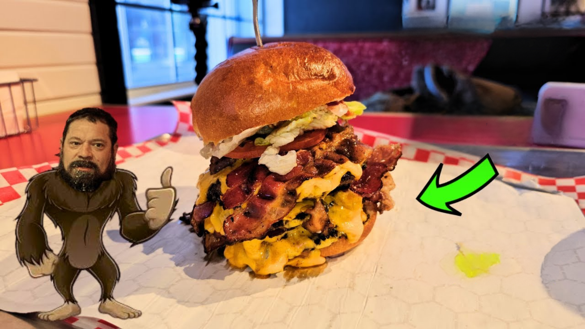 Taking on the biggest burger on the menu