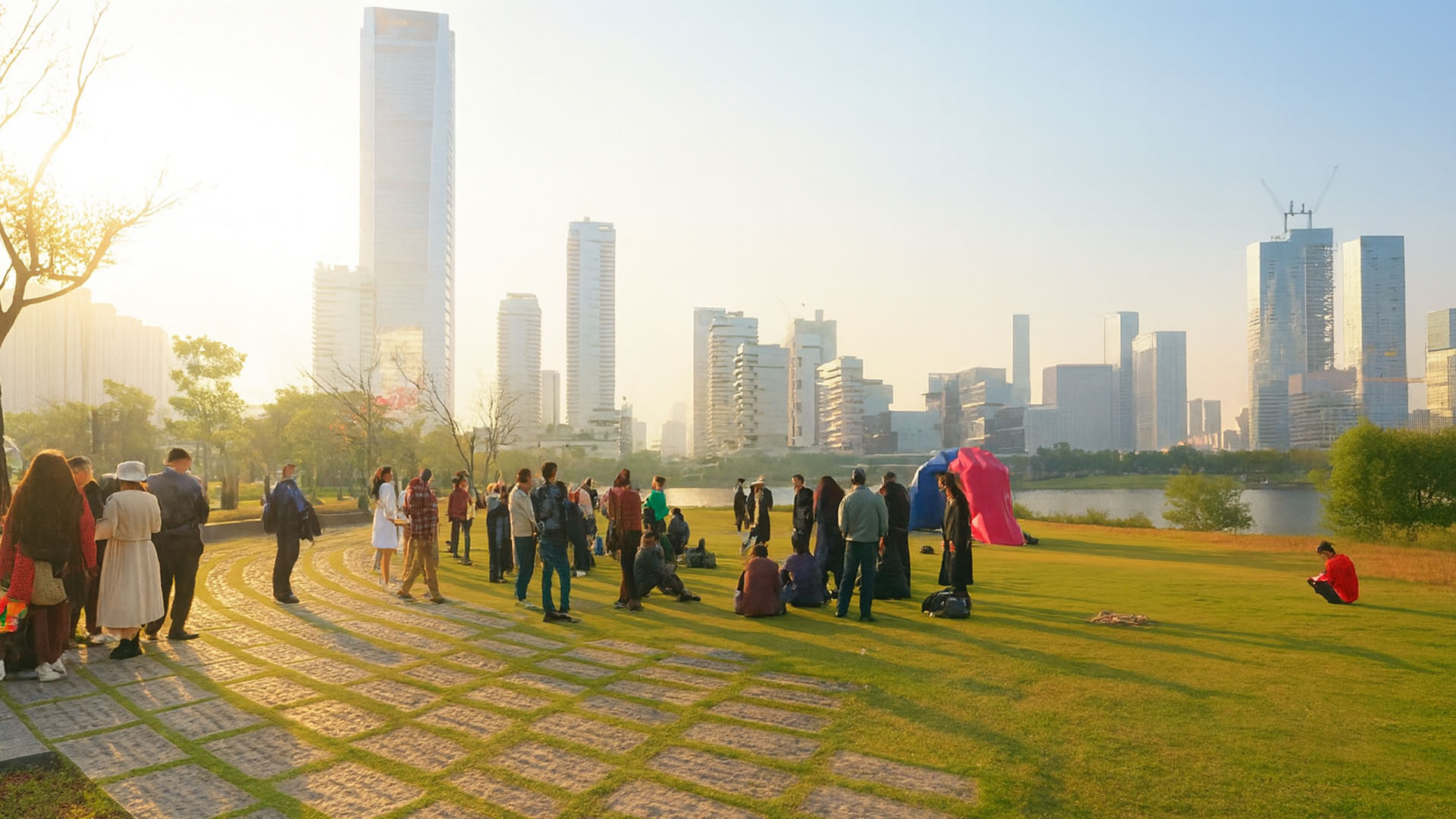 Golden hour at Shenzhen Talent Park
