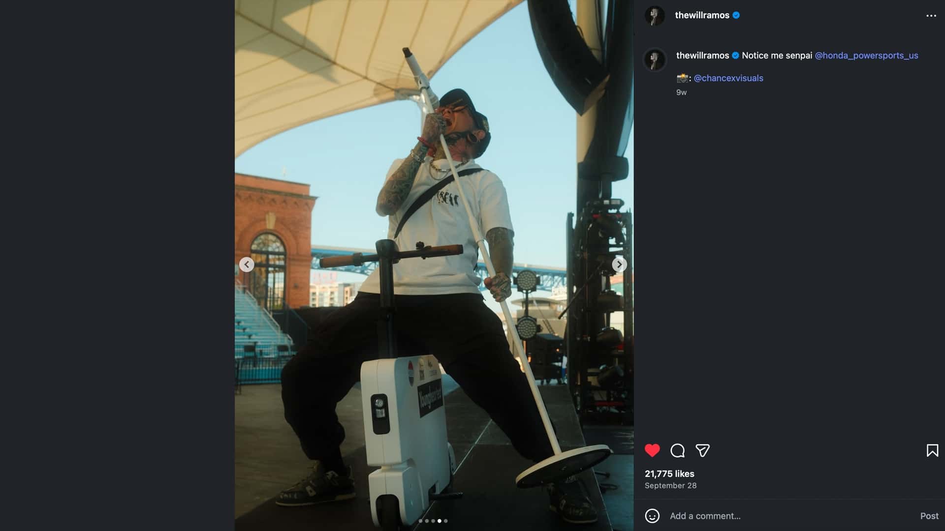 Lorna Shore’s metalhead lead singer loves his Honda Motocompacto