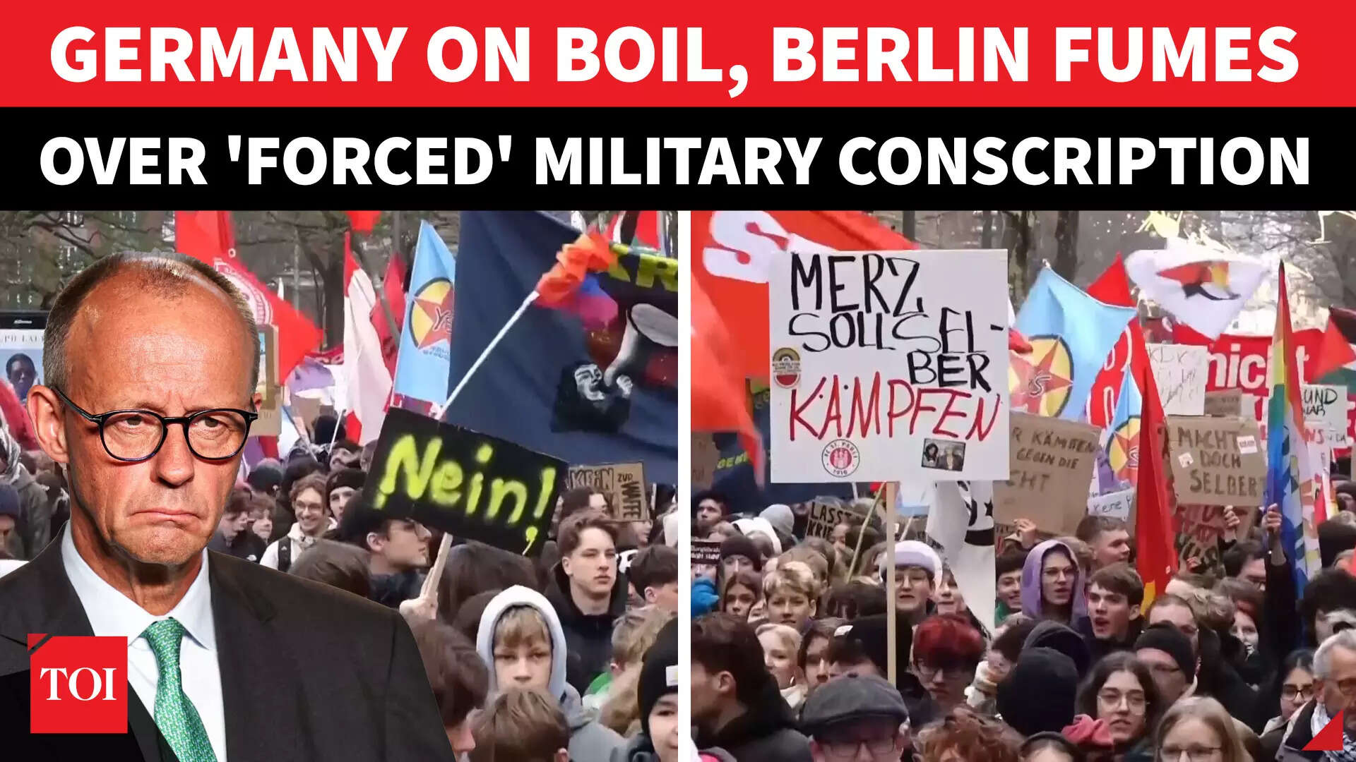 Conscription chaos grips Germany: Berlin erupts in protest as students ...