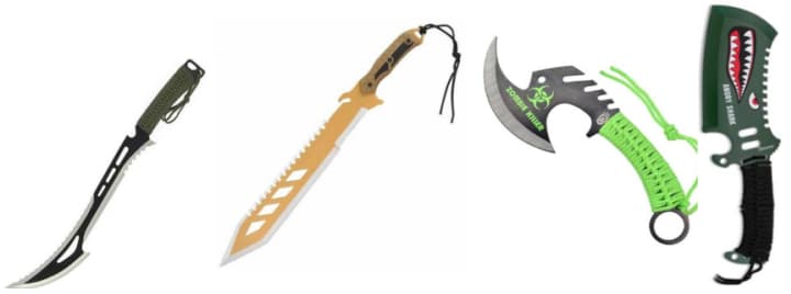 Couteaux « zombies », poings américains... Ces armes qu'il faudra ...