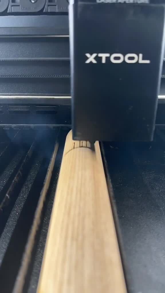 Watch me laser engrave art onto a wooden dowel