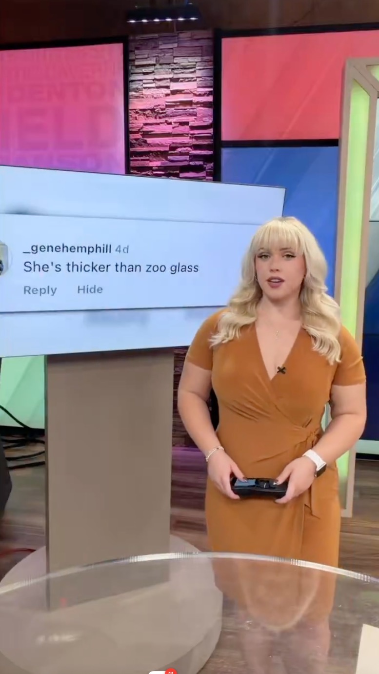 Curvy news anchor trolls haters by reading viewer comments in her ...