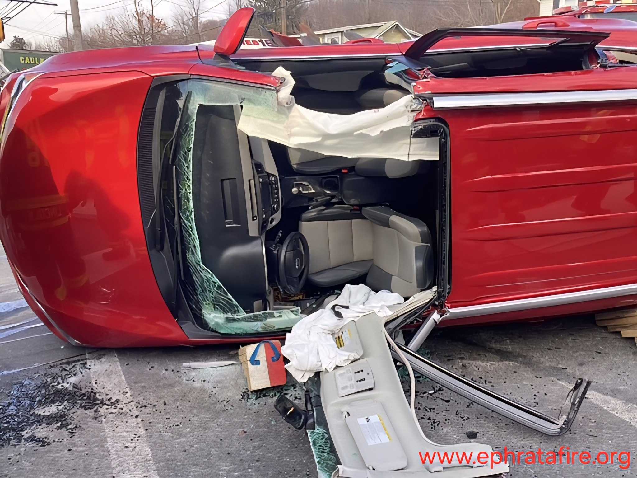 Roof cut off car to rescue driver after crash in Ephrata