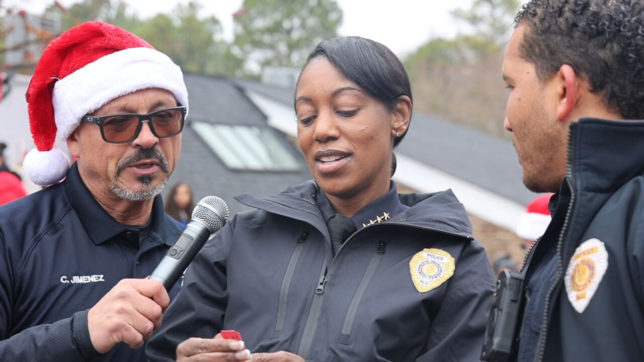 New CMPD chief gives back to community after being publicly sworn in