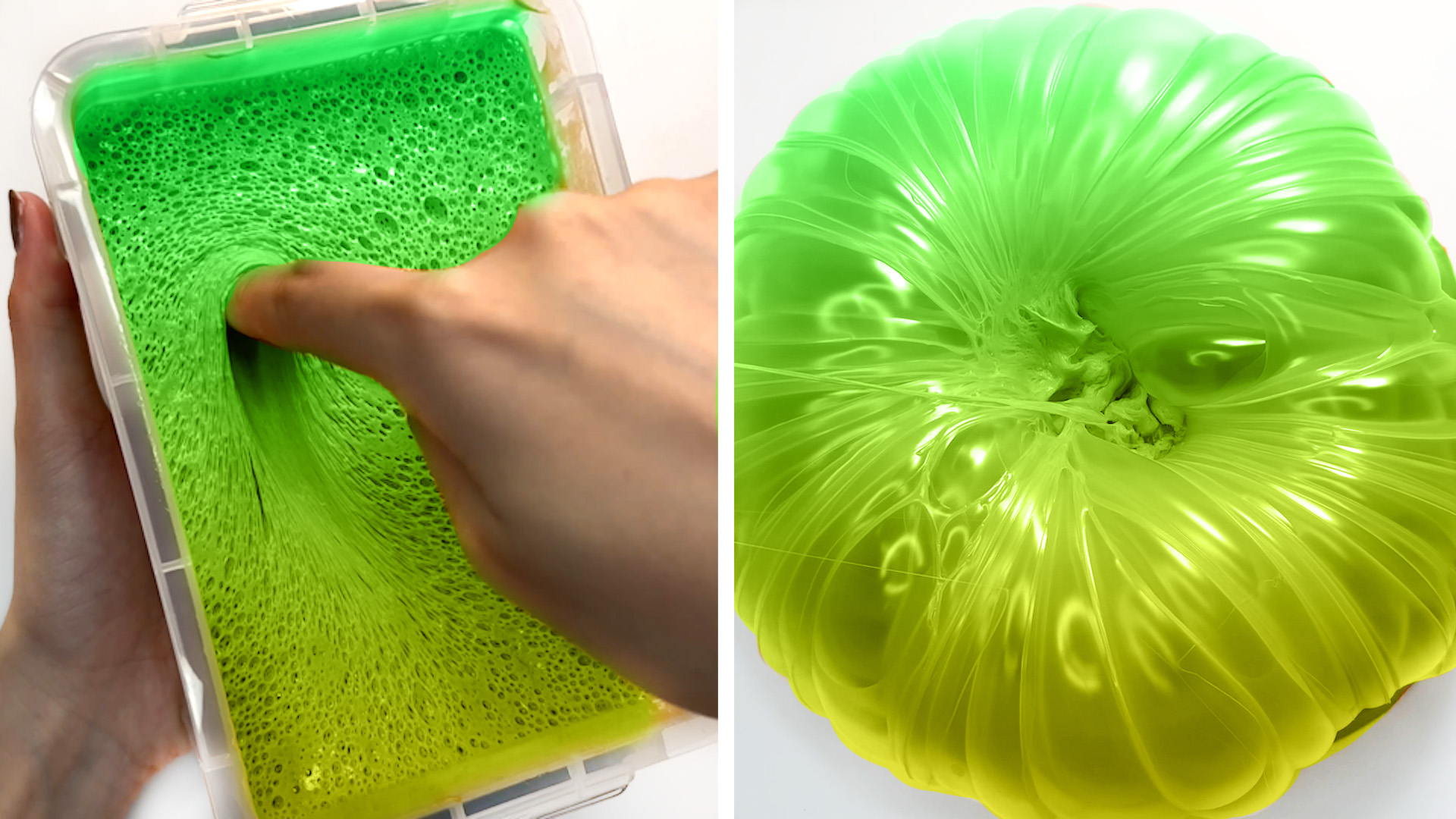 Slime verde brillante con textura muy suave