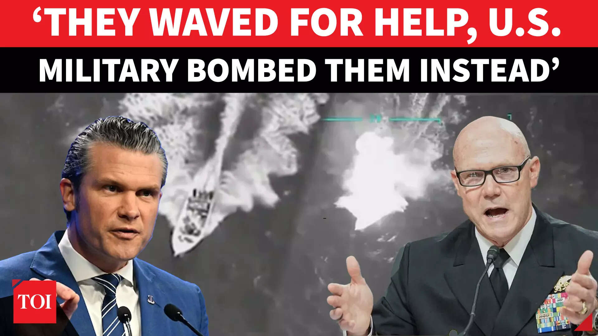 'Drug boat' shocker: New video shows survivors frantically waving right ...
