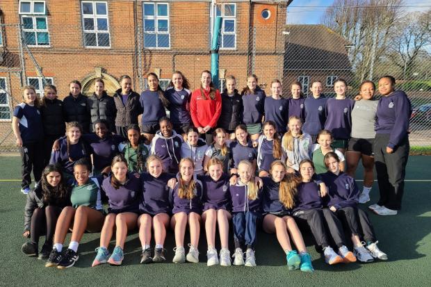 England netball star delivers elite masterclass to more than 50 students