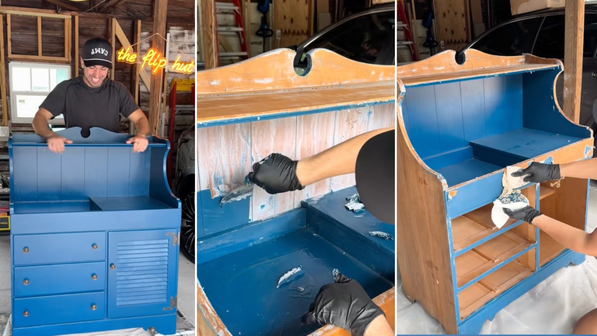 Thrift flipper turns $27 Ethan Allen piece into stunning $400 bar cabinet