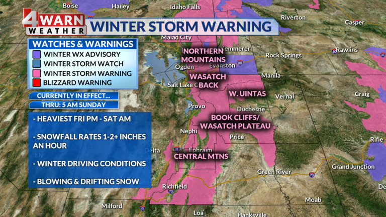 Winter storm warnings hold for mountains into Sunday