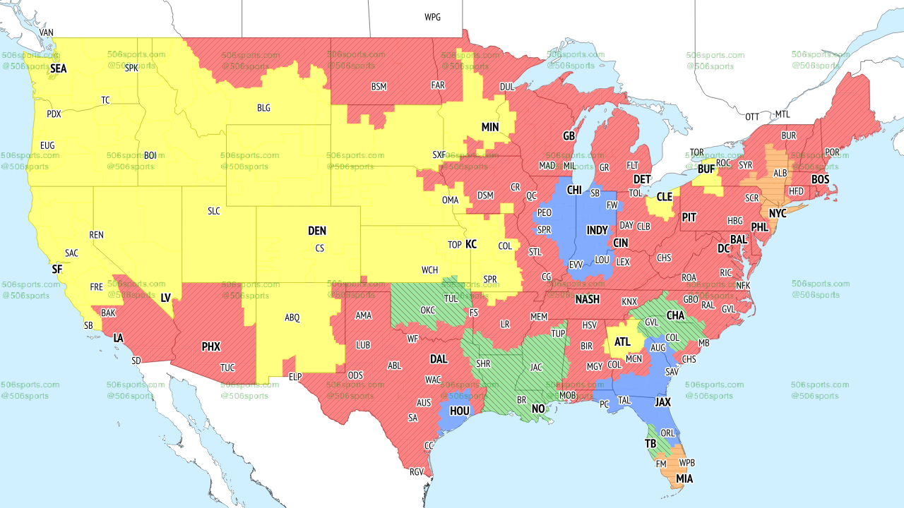 Raiders vs Broncos TV broadcast map: Where will the Week 14 game be ...
