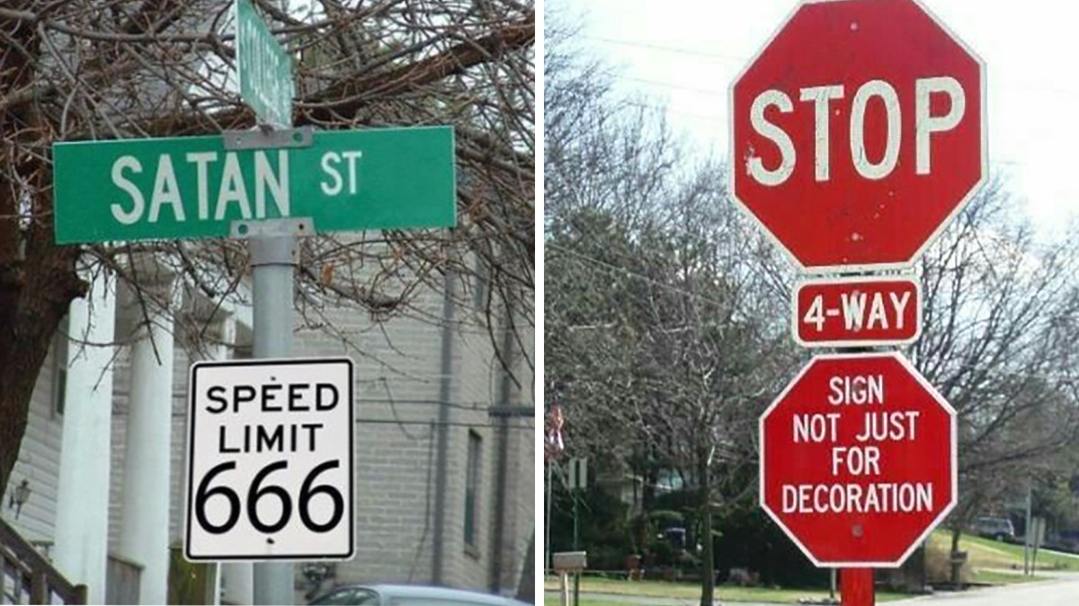 19 funny street signs that were definitely not in the manual