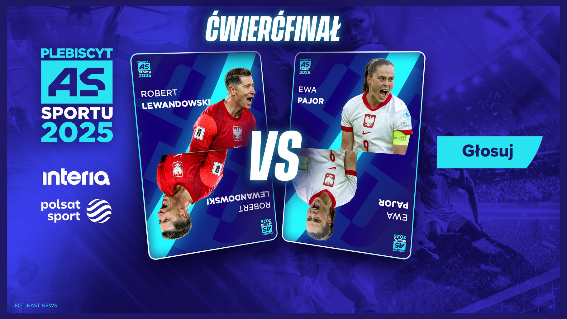 As sportu 2025. Robert Lewandowski kontra Ewa Pajor. Zagłosuj!