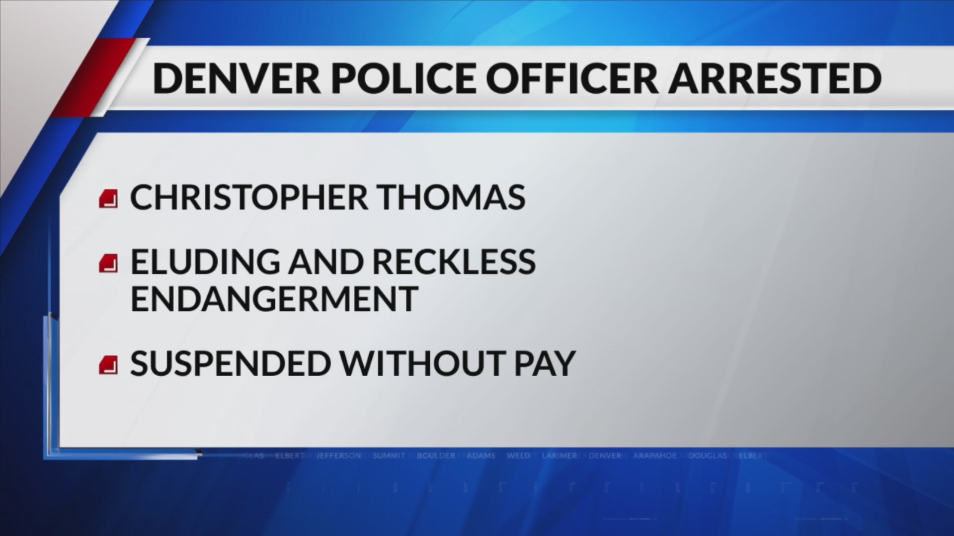 Denver police officer arrested on suspicion of felony eluding, reckless ...