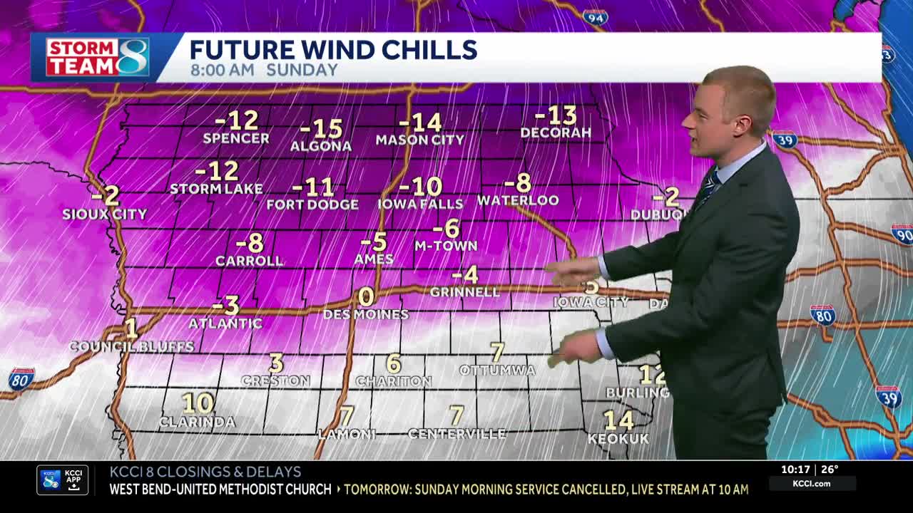 Snow leads to chilly Sunday