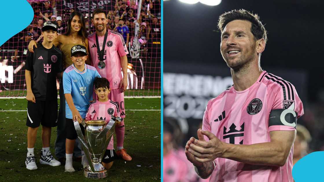 Lionel Messi shares emotional family moment on the field after MLS Cup win