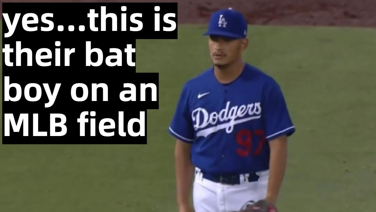 The time the Dodgers bat boy had to play left field... and he threw out ...