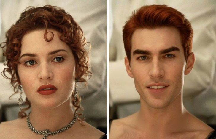 15+ celebrity portraits recreated as the opposite gender