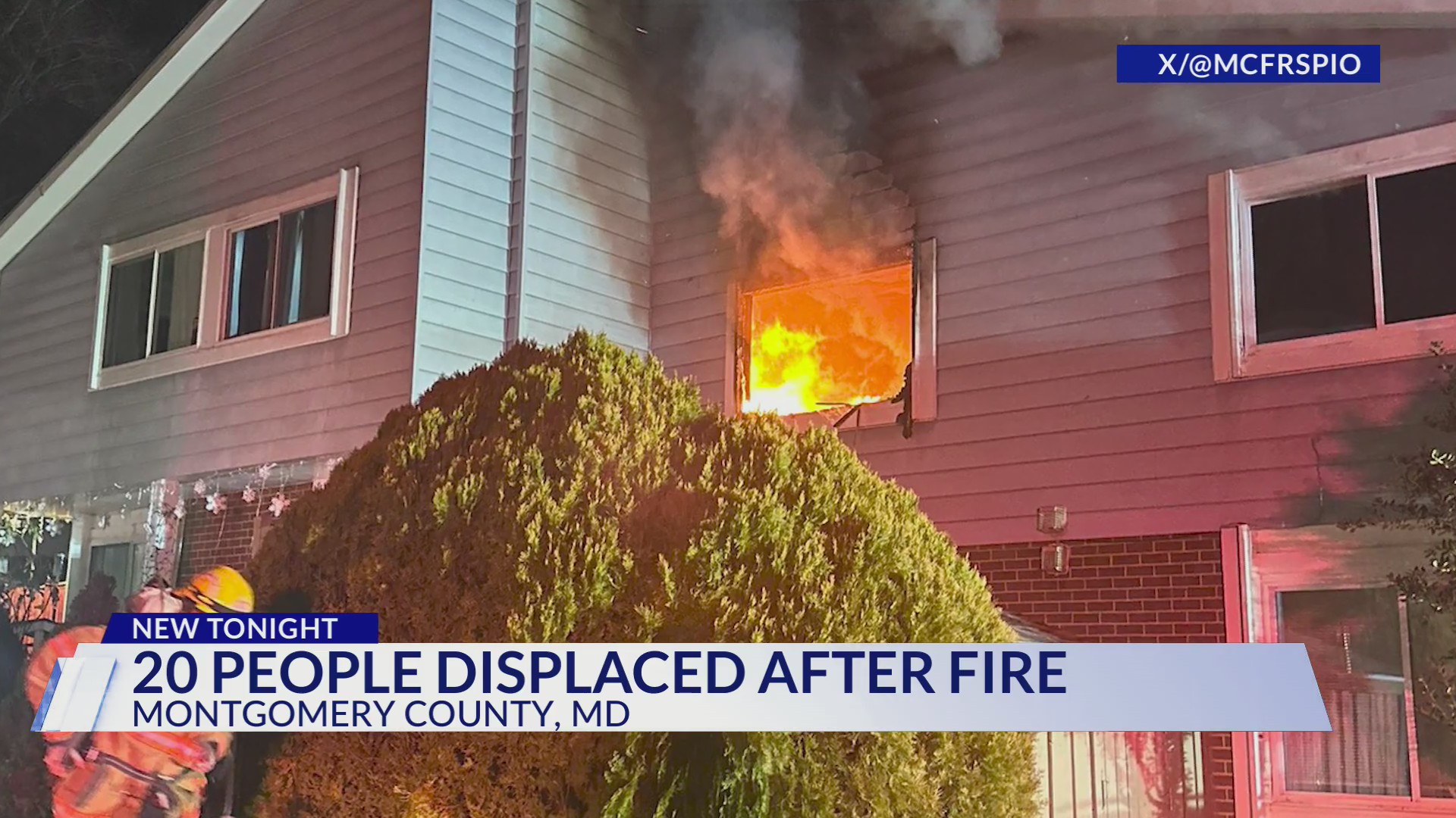 Duplex fire in Montgomery County displaces 20 residents