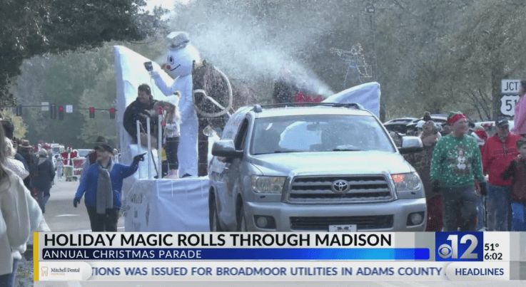 Madison’s Christmas parade charms with festive floats