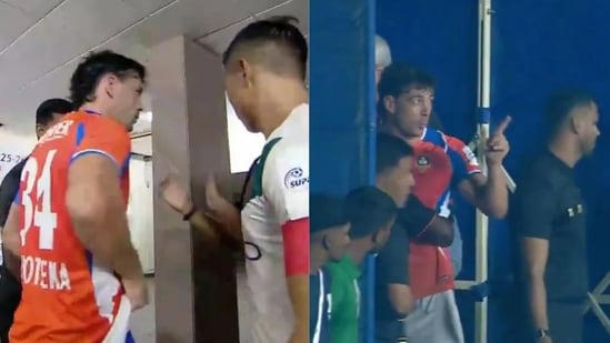 Bizarre scenes as FC Goa captain gets straight red for wearing wrong ...