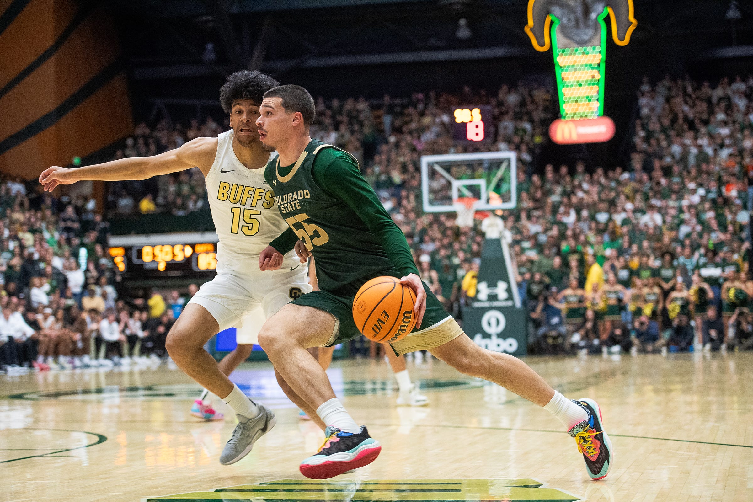 What channel is Utah State vs Colorado State basketball on? TV, tip time