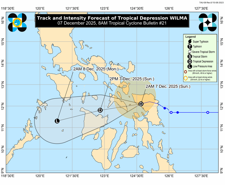 Signal No. 1 raised in 17 areas due to TD Wilma