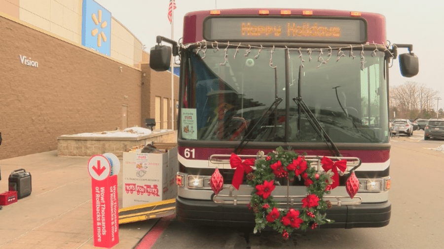 LCTA stuffs bus for annual Toys for Tots drive